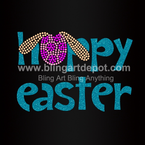 Happy Easter Iron On Heat Transfers Vinyl for xmas