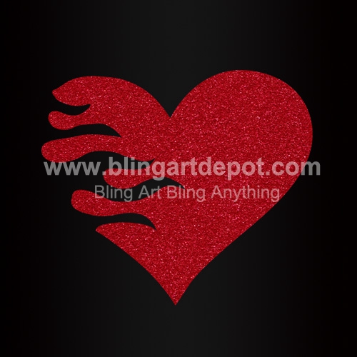 Heart Heat Transfers Vinyl Custom for garment decoration.