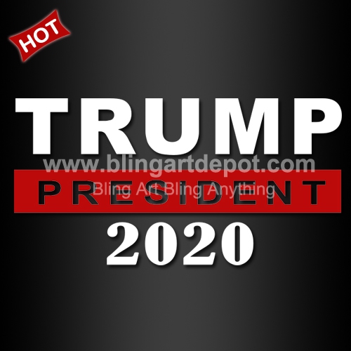 Trump President 2020 Heat Transfers Vinyl for Garment decoration.