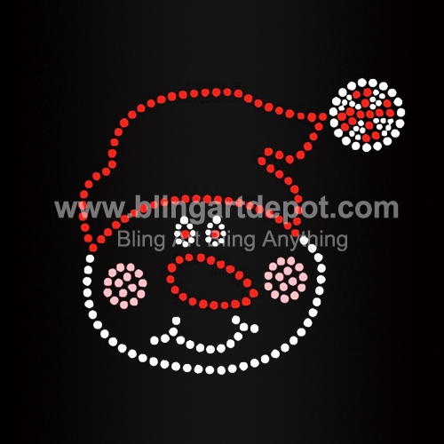 Lovely Pig Iron On Rhinestone Heat Transfers for xmas
